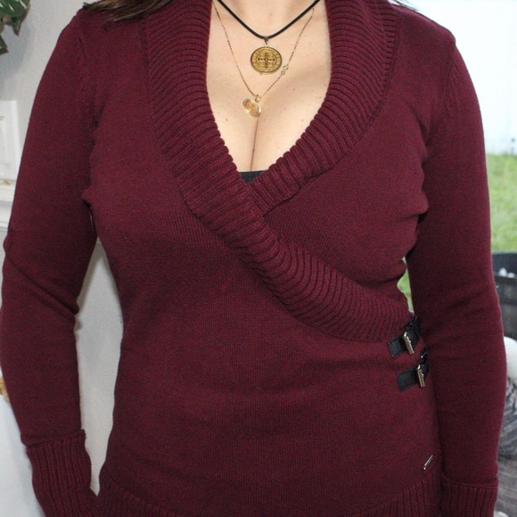 Guess | Sweaters | Guess Burgundy Sweater | Poshmark